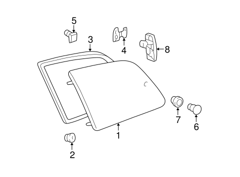 Quarter Window for 1998 Toyota Sienna | Longo Toyota Parts