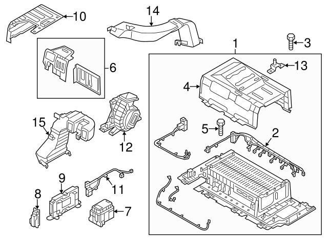 37511-4R202 - Drive Motor Battery Pack 2014-2016 Kia Optima | Kia.Parts ...