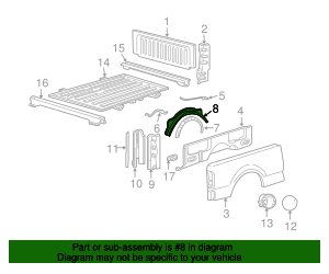 1997-2014 Ford Wheelhouse Panel f65z9927887ad | TascaParts.com
