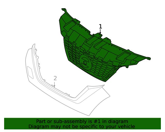 2020-2022 Nissan Versa Upper Grille 62310-5EF1A | Nissan Parts Store