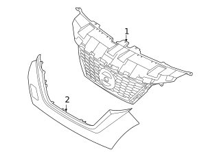 2020-2021 Nissan Versa Upper Grille 62310-5EF1A | TascaParts.com