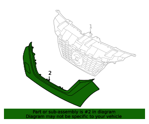 2020-2022 Nissan Versa Lower Grille 62070-5EE0A | Nissan Parts Plus