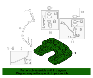 16117195461 - 2007-2017 BMW Fuel Tank (16-11-7-195-461) | BMW of South ...