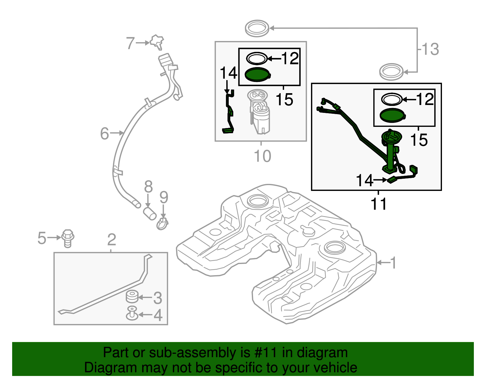 16117195470 - 2007-2010 BMW X5 Fuel Pump Assembly (16-11-7-195-470 ...