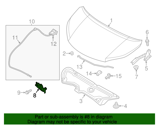 19318155 - Hood Primary and Secondary Latch 2015-2018 Chevrolet City ...