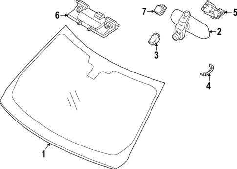 Glass - Windshield for 2023 Land Rover Range Rover | OEM Parts Online