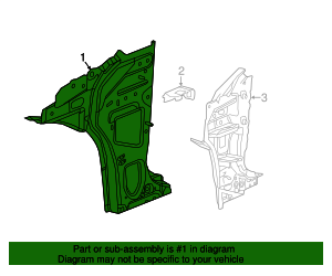 2016-2023 Chevrolet Malibu Passenger Side Body Hinge Pillar Inner Panel ...
