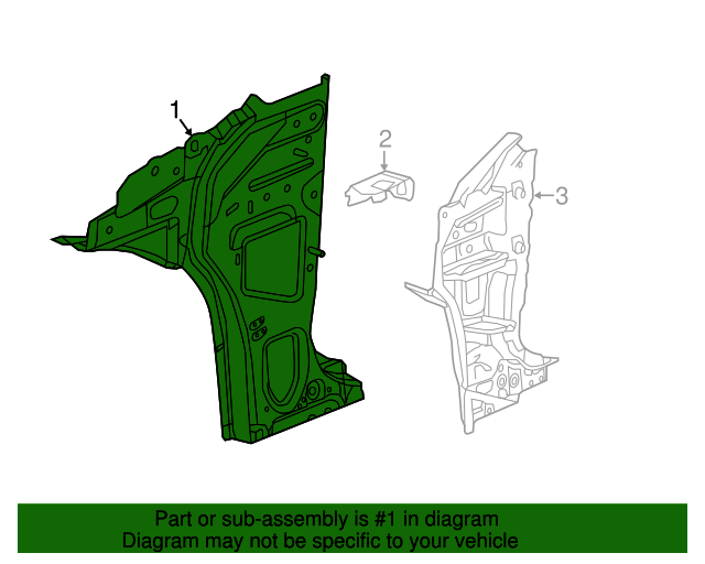 2016-2023 Chevrolet Malibu Driver Side Body Hinge Pillar Inner Panel ...