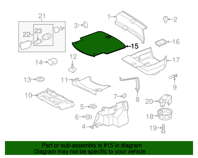 204-680-61-01-9F08 - Trunk Mat 2008-2014 Mercedes-Benz ...