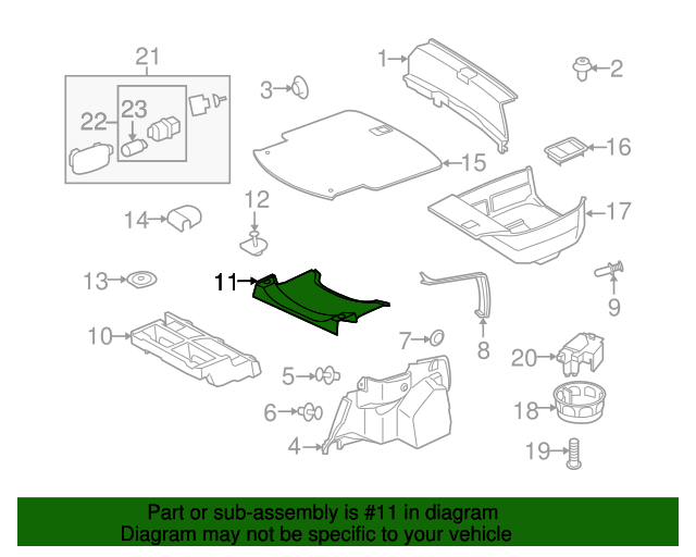 Cover, Rear End Floor 204-690-27-00-9051 | Mercedes-Benz Parts