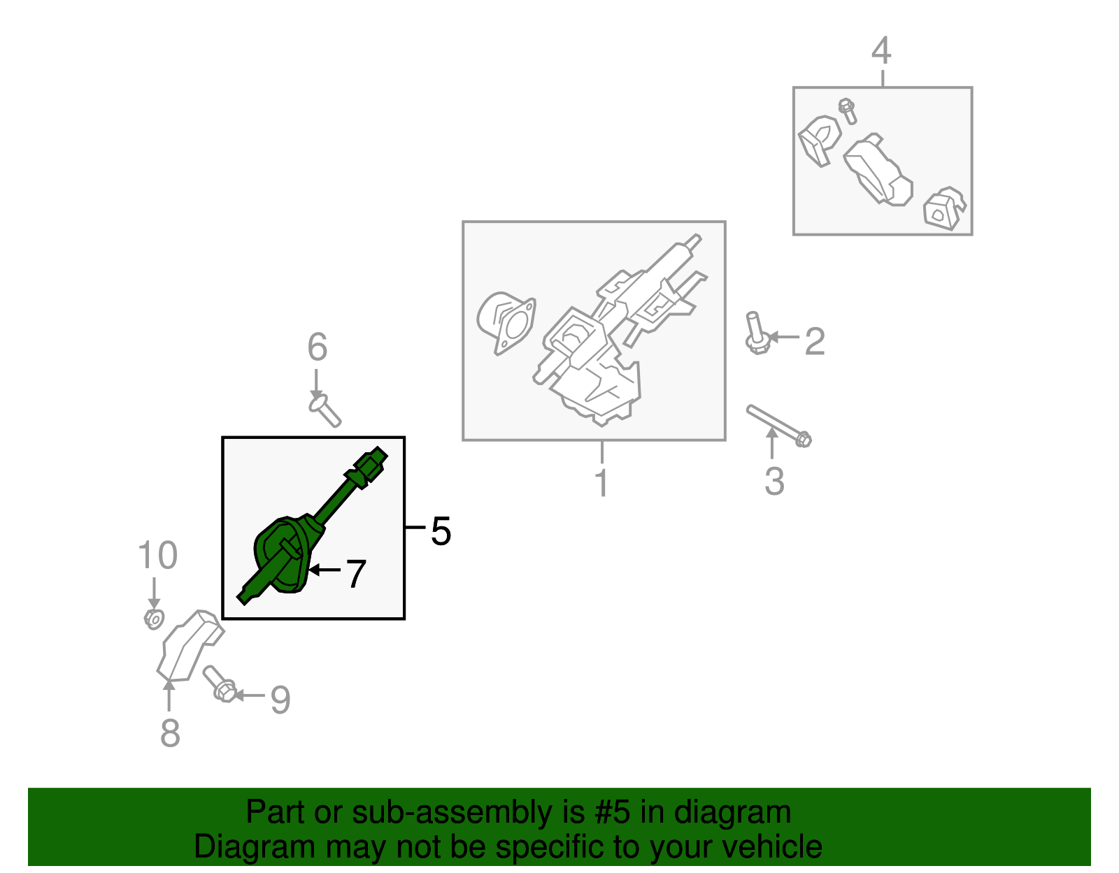 2008-2012 Ford Lower Shaft 9L8Z-3B676-A | OEM Parts Online