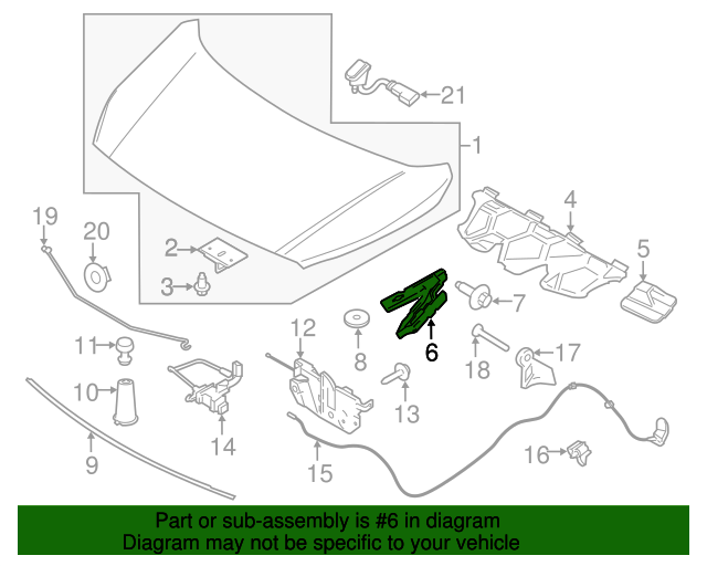 2013-2020 Ford Hinge - Passenger Side (RH) AM5Z-16796-C | TascaParts.com