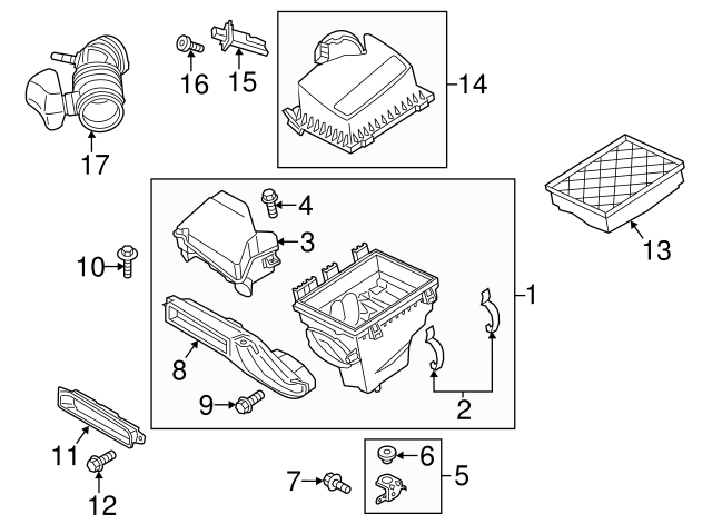 2012-2021 Ford Mass Air Flow Sensor 8V2Z-12B579-A | Online Ford Parts ...