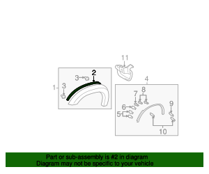 75625-34010-B0 - Wheel Flare Pad - 2001-2006 Toyota | DiscMonster