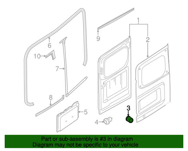 908A0-1PA1A - Stop Bumper - 2018-2019 Nissan | World OEM Parts Nissan