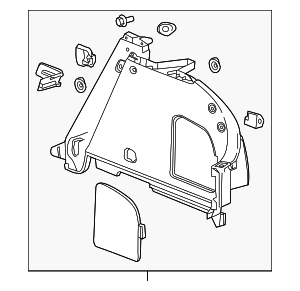 2011-2015 Chevrolet Volt Jet Black Driver Side Quarter Inner Trim Panel ...