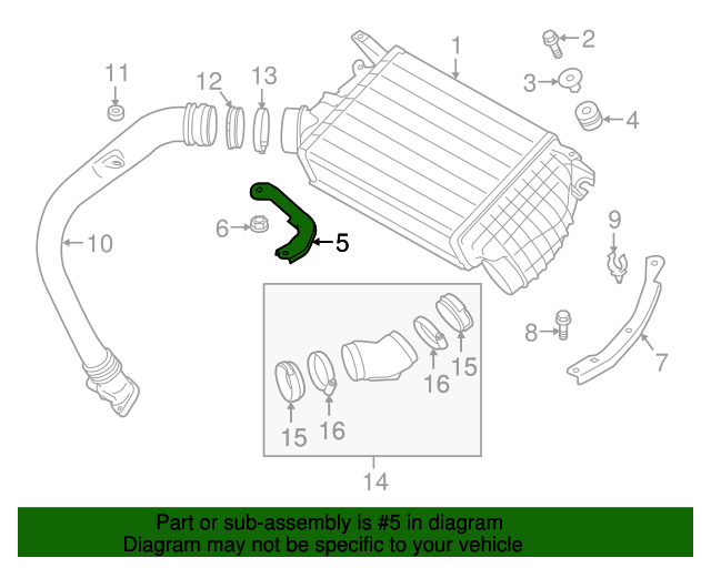 2014-2020 Subaru Inter-Cooler Support 21885AA430 | Subaru Parts Store