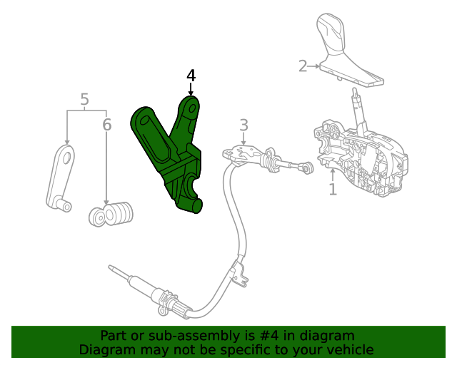 84683646 Automatic Transmission Range Selector Lever Cable Bracket 2020 ...