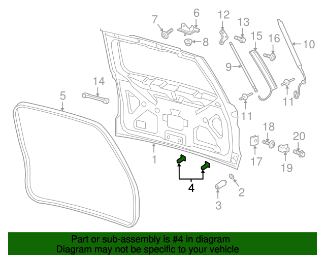 2012-2024 Ford License Mount Nut -W714172-S300 | TascaParts.com