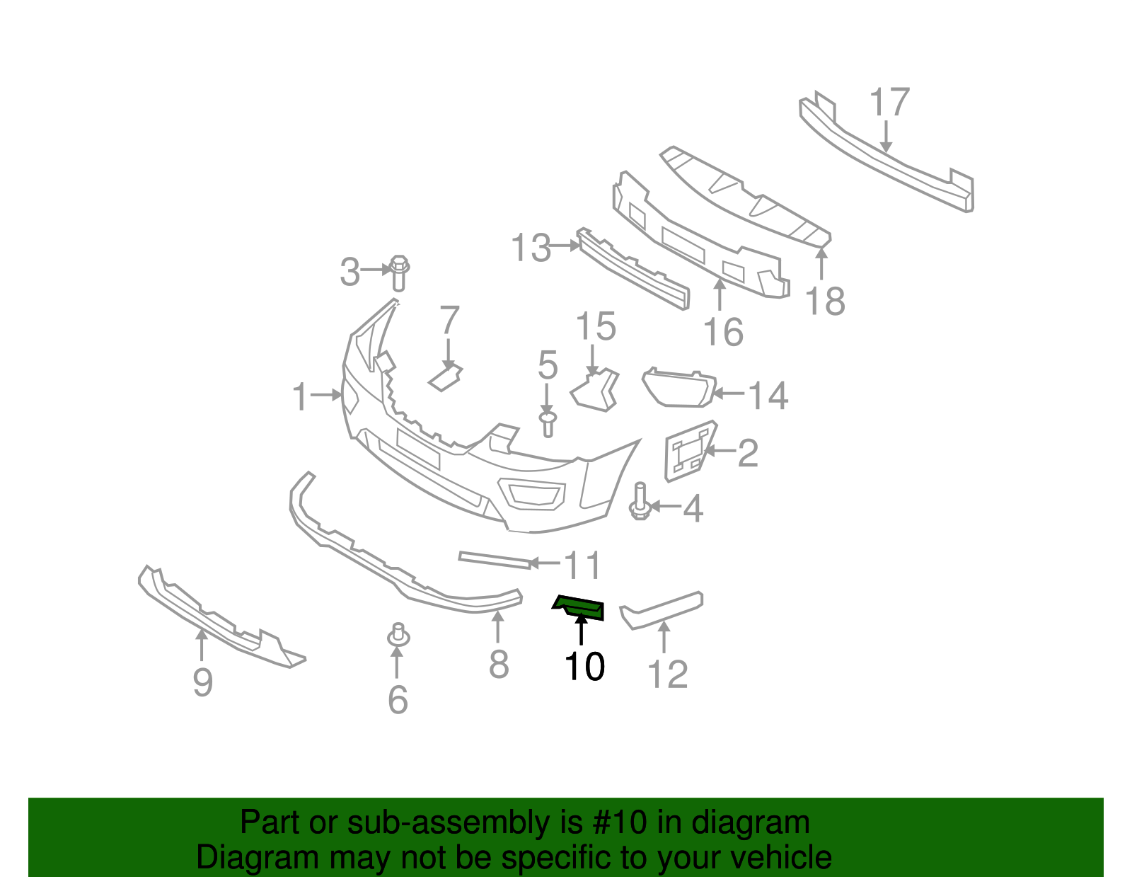 86552-1D000 - Bumper Bracket 2007-2010 Kia Rondo | Kia.Parts Store