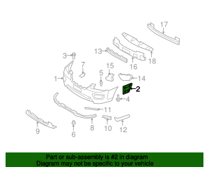 86573-1D000 - Bumper Cover Side Bracket 2007-2010 Kia Rondo | Kia.Parts ...