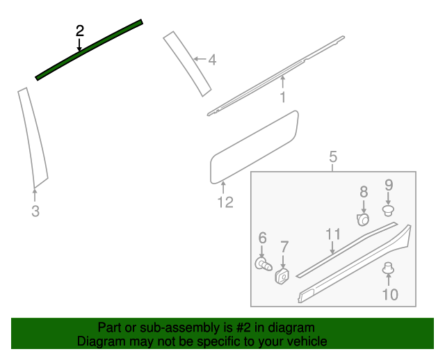 2015-2019 Subaru Outback OEM NEW 15-19 Subaru Outback Wagon Right Hand ...