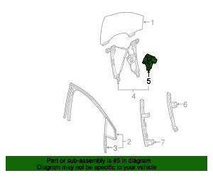 Front Passenger Side Door Window Regulator Motor 84631509 ...
