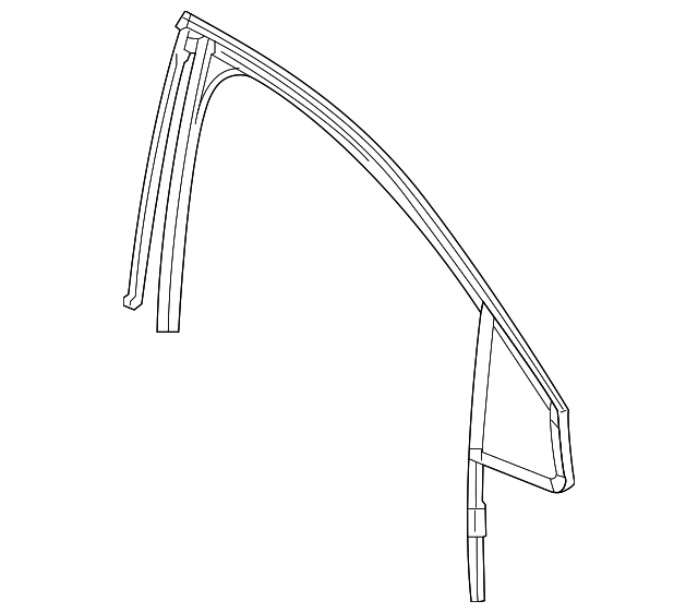 2017-2024 Cadillac XT5 Front Driver Side Door Window Weatherstrip ...