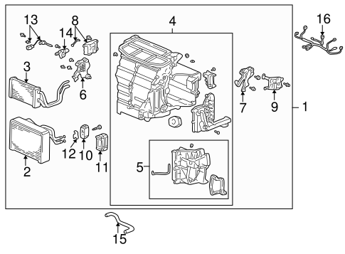 Evaporator & Heater Components for 2006 Acura RSX | OEM Parts Online
