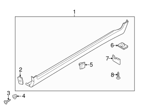 87751-3W000 - Rocker Molding 2011-2013 Kia Sportage | Kia.Parts Store