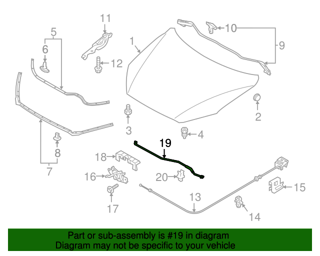2016-2021 Mazda CX-3 Support Rod D09H-56-651 | OEM Parts Online