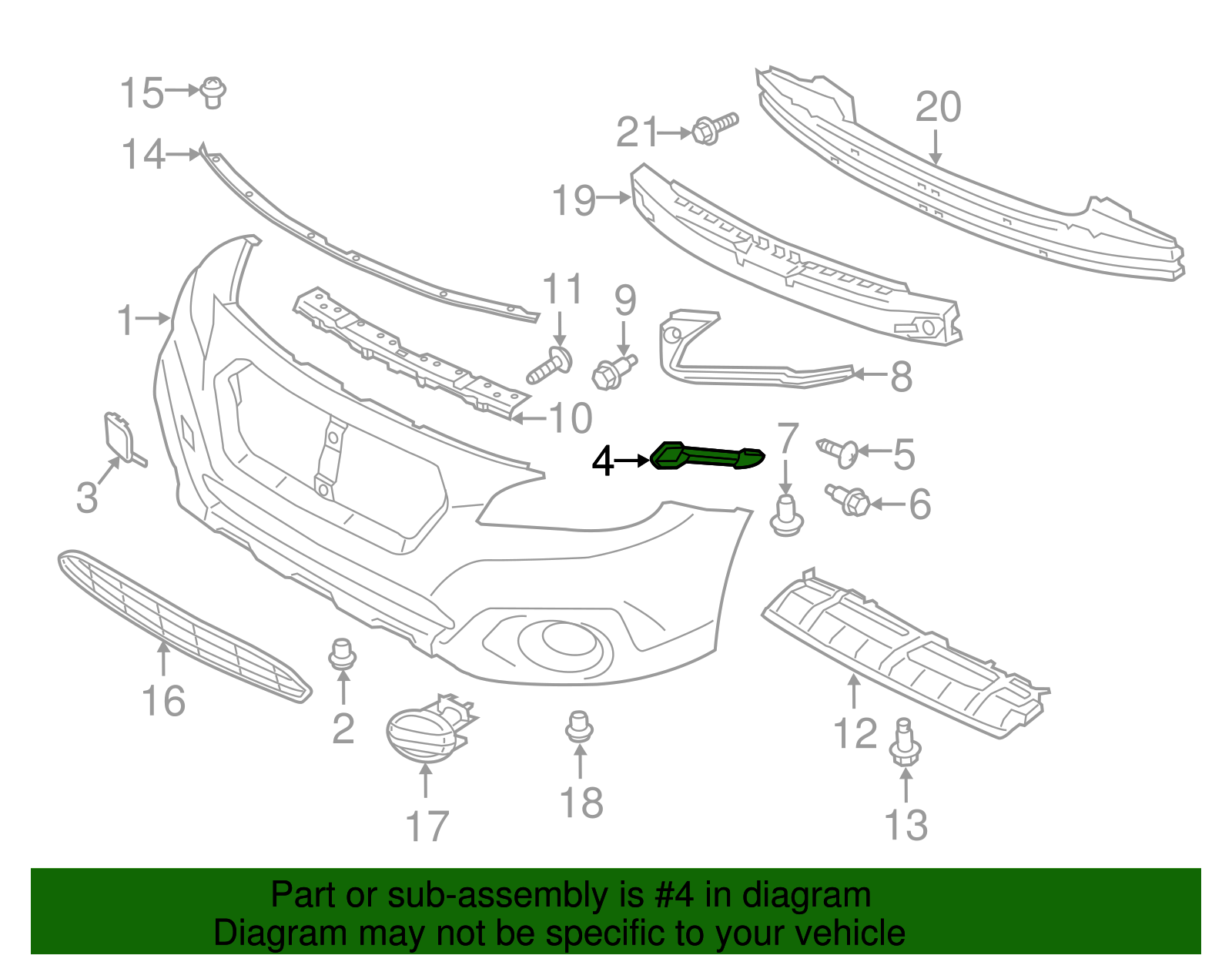2015-2019 Subaru Side Retainer 57707AL02A | Subaru Parts Store