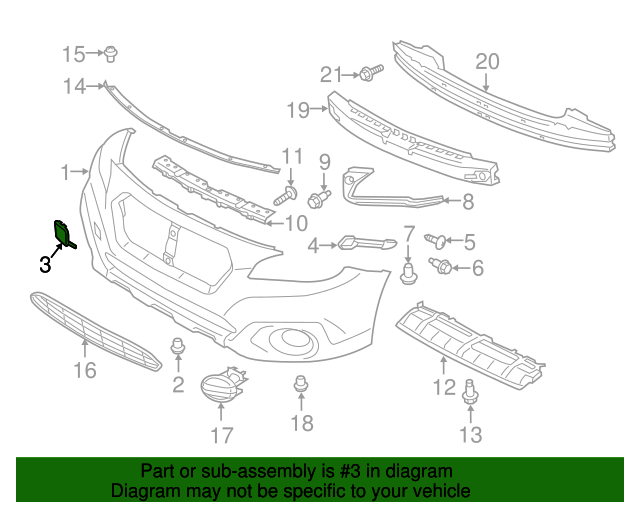 2015-2017 Subaru Outback OEM NEW 2015-2017 Subaru Outback Tow Eye Cap ...