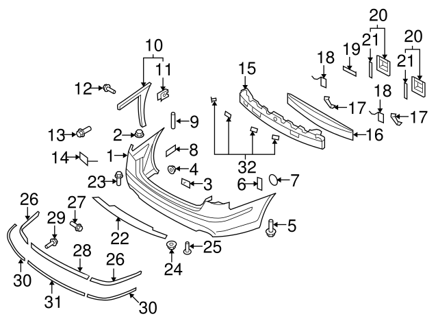 2009-2011 Hyundai Genesis Outer Support 86657-3M000 | OEM Parts Online
