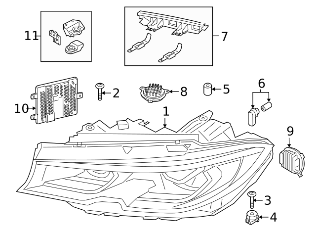 63-11-8-496-159 - Composite Headlamp 2019-2023 BMW | Genuine BMW Parts