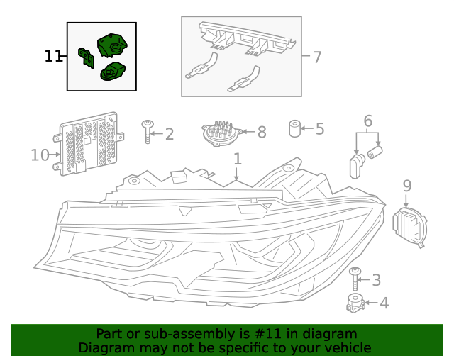 63118496139 - 2019-2022 BMW Repair Bracket (63-11-8-496-139) | BMW of ...