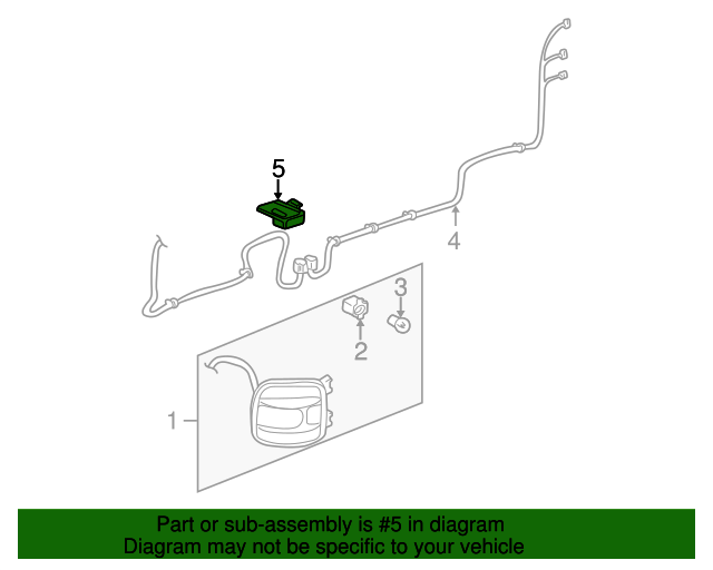 1999-2014 GM Rear Lamp Wiring Harness Junction Block 15304995 GM ...