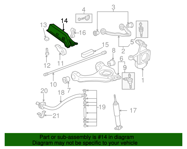1999-2013 GM Torsion Bar Support 15769710 GM | GMPartsDirect.com