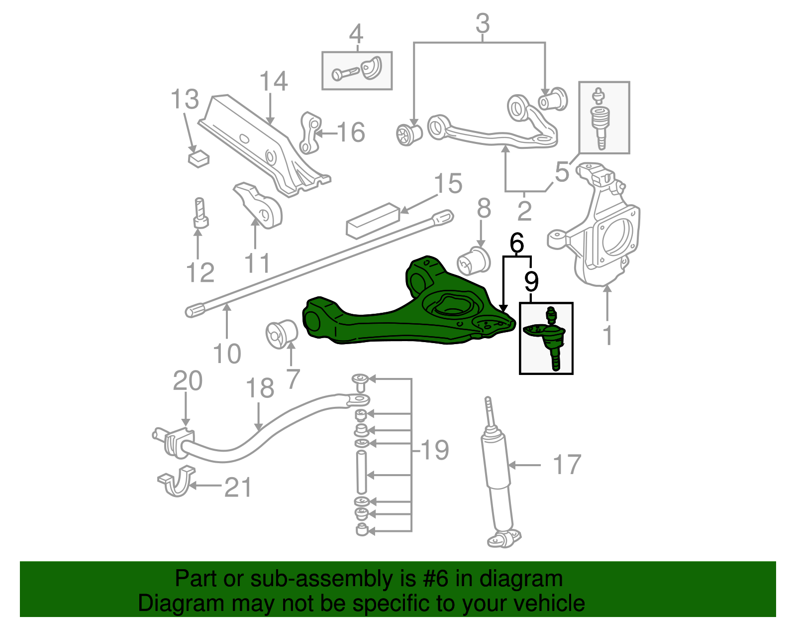 1999-2013 GM Front Lower Suspension Control Arm 20832022 GM ...