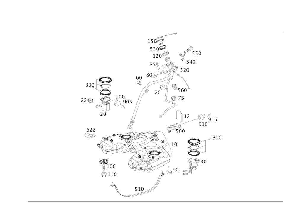 164-470-03-94 - Fuel Delivery Module 2007-2012 Mercedes-Benz | Mercedes ...