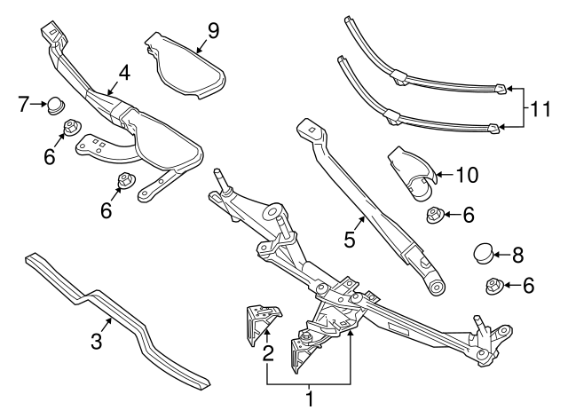 2013-2020 Mercedes-Benz Windshield Wiper Motor 231-820-12-40 ...