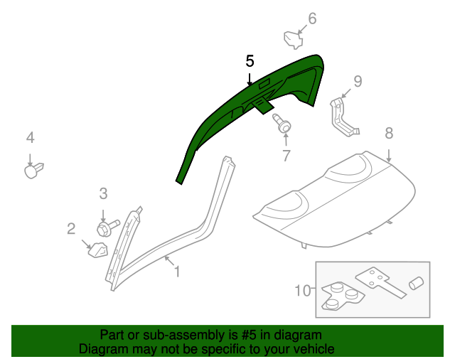 8J8-867-979-A-4PK - Liftgate Trim 2008-2015 Audi | AutoNationParts.com