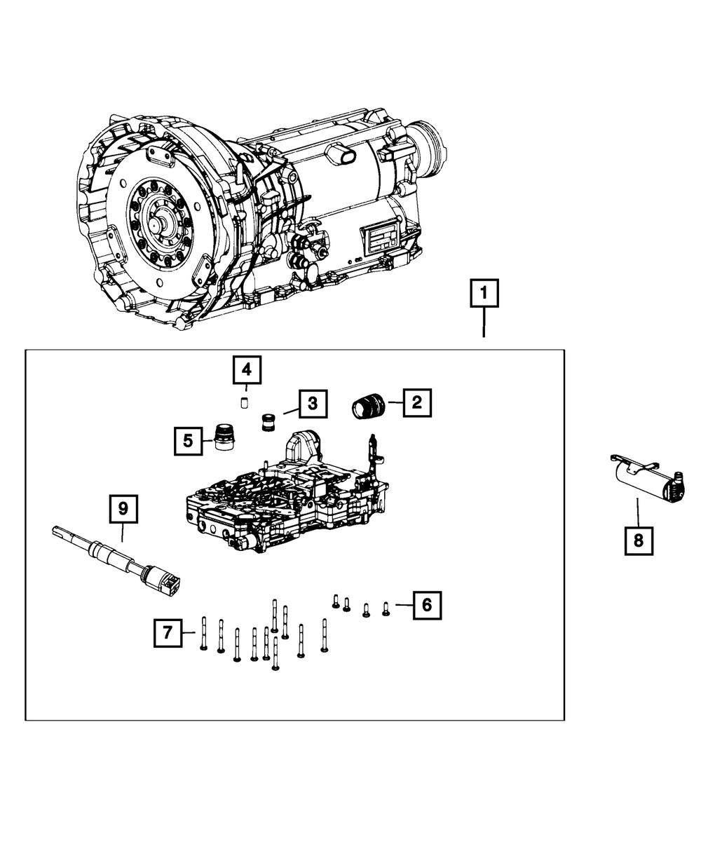 68408601AG - Transmission Valve Body Kit 2018-2022 Jeep | Mopar ...