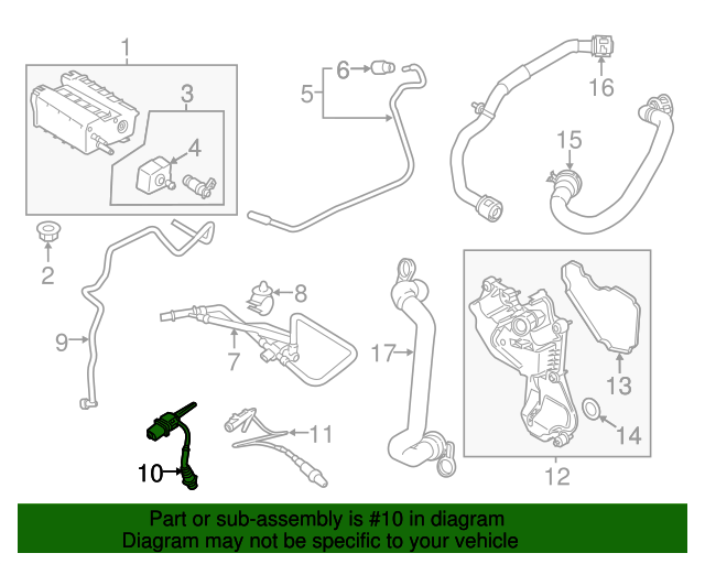 2014-2019 Ford Fiesta Oxygen Sensor C1BZ-9F472-B | OEM Parts Online