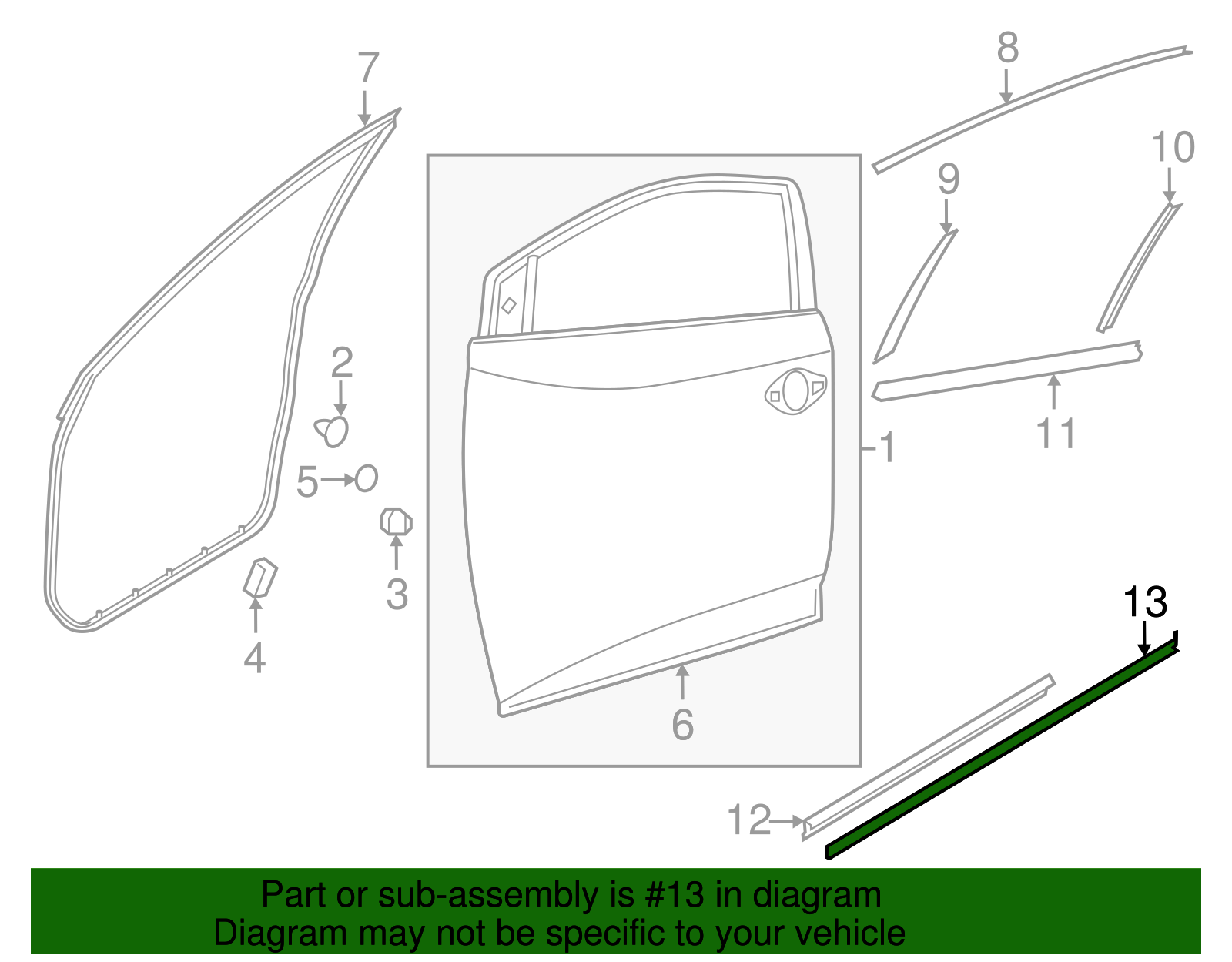 2015-2024 Nissan Murano Lower Seal 80839-5AA1B | Bill Kay Nissan Parts
