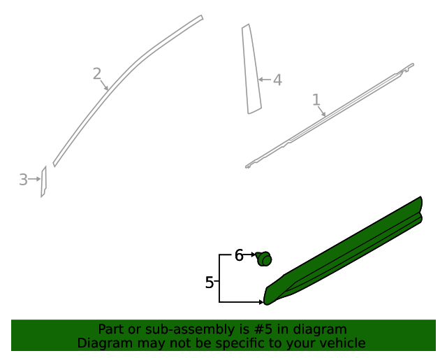 91112XC06B - Lower Molding 2019-2022 Subaru Ascent | Subaru Parts Quick