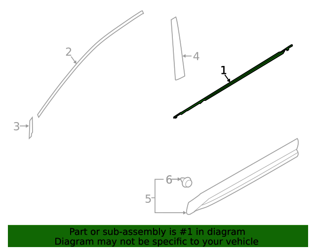 2019-2024 Subaru Ascent Belt Molding 61280XC00A | Subaru Parts Exchange