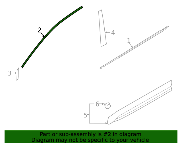 2019-2021 Subaru Ascent OEM NEW 2019-2020 Subaru Ascent Upper Molding ...