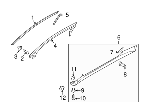 Genuine Rocker Molding Grommet for 2003-2019 Hyundai | Part# 87759 ...