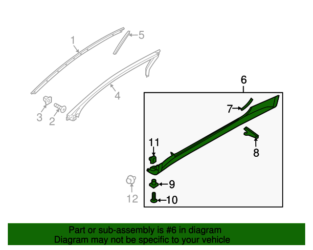 2010-2016 Hyundai Genesis Coupe Rocker Molding 87751-2M000 | QuirkParts